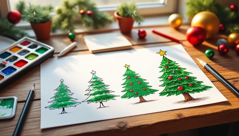 Sapin de Noël : Guide Facile pour un Dessin Étape par Étape