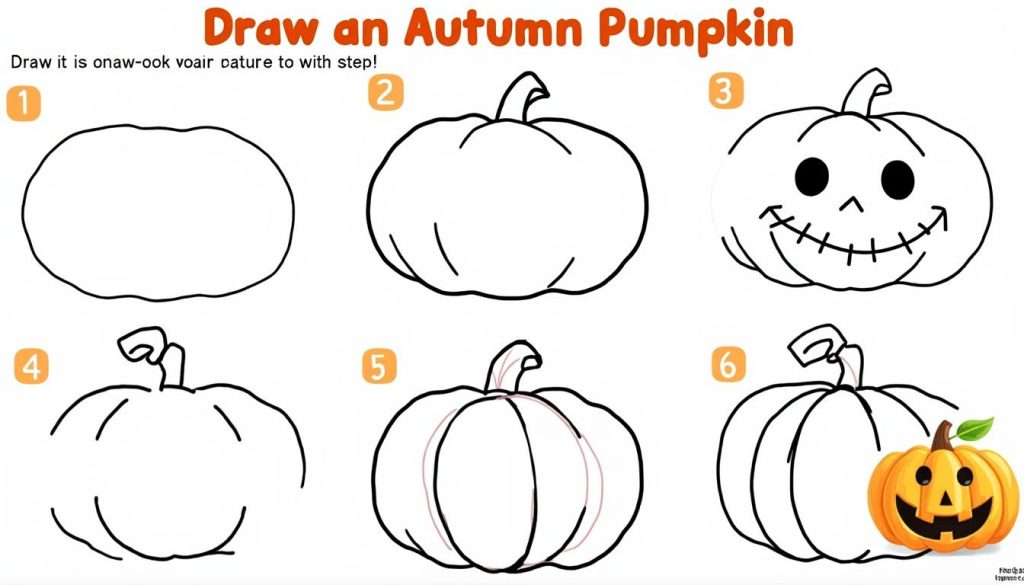 Dessiner une citrouille : guide facile pour débutants