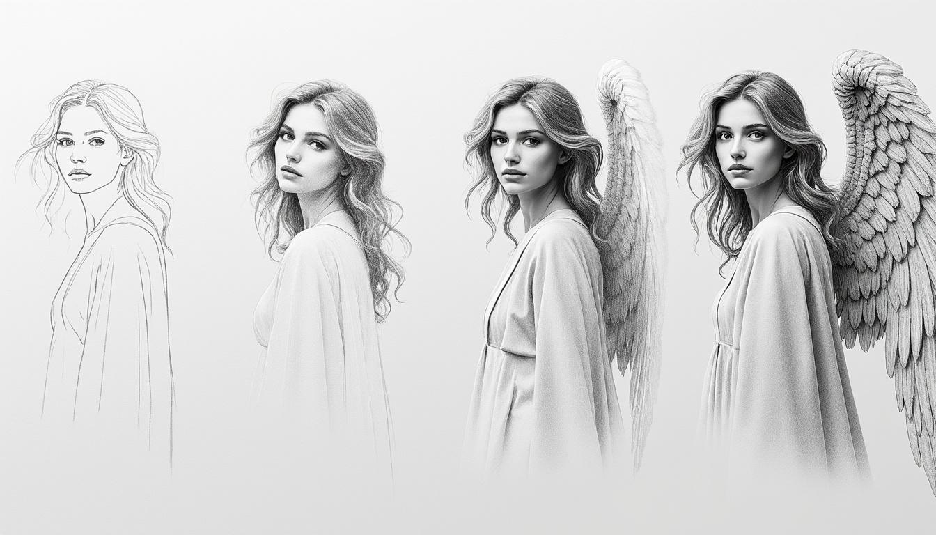 Dessiner un ange : guide pas à pas