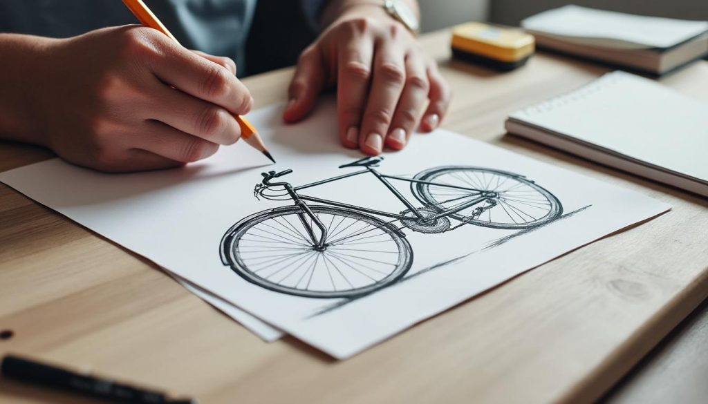 Dessiner un vélo pas à pas : guide facile